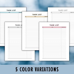 Task List Printable - Task Tracker - Task Checklist - Office ...