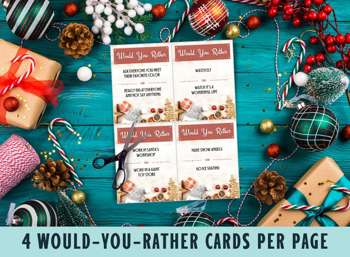 Christmas Would You Rather Game, Christmas Activity Printable ...