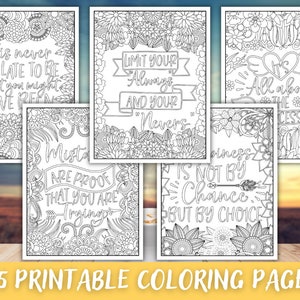 Therapy Coloring Book Anxiety, Adult Inspirational Coloring Pages ...