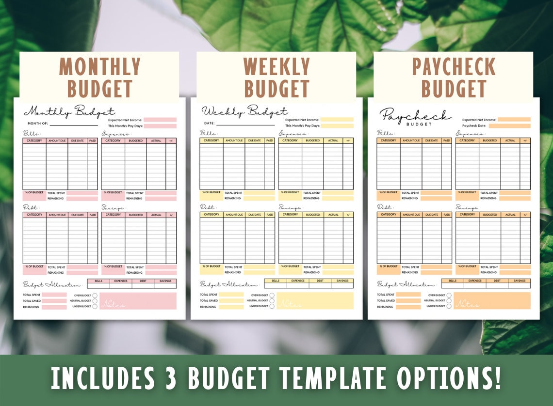 Budget Binder Envelope Kit, Cash Envelope Inserts, Budget by Paycheck ...