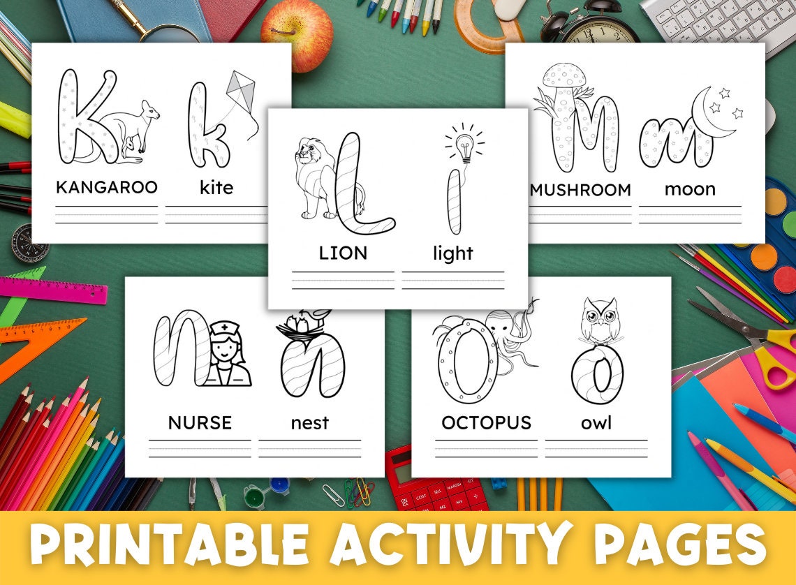 ABC Alphabet Coloring Pages, Distance Learning Letters, Preschool ...