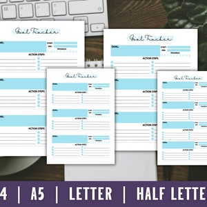 Goal Tracker- Multiple Goal Tracker Printable - Goal Planner - Goal ...