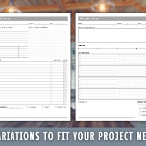 Project Planner Printable, Anti-procrastination, Meeting Notes, Project ...