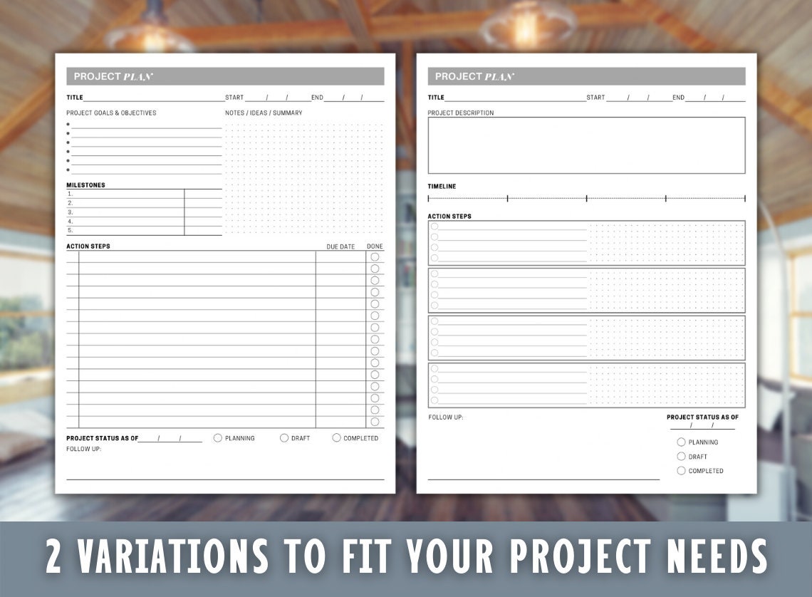 Project Planner Printable, Anti-procrastination, Meeting Notes, Project ...