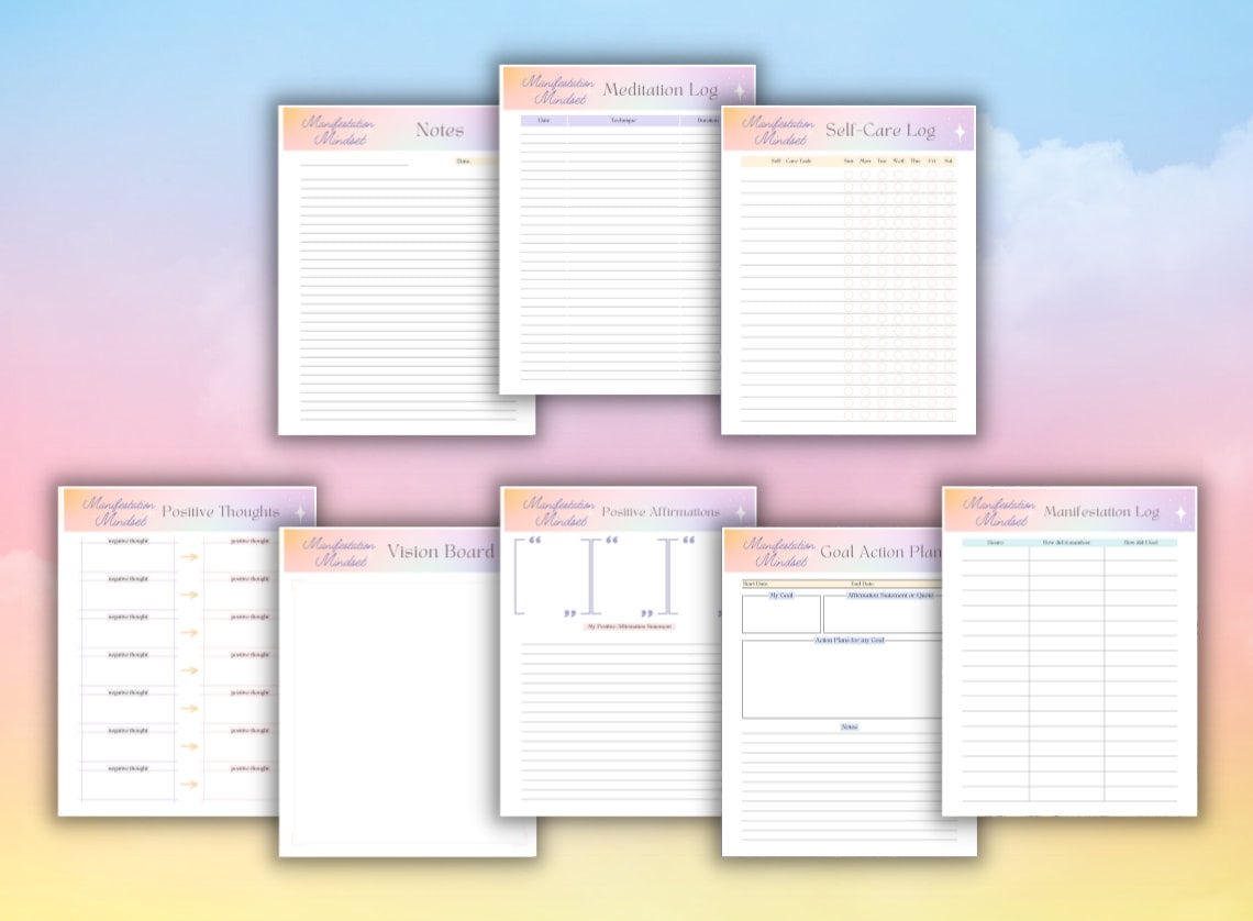 Manifestation Journal Intentions Planner Printable Law of - Etsy