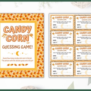 Candy Corn Guessing Game, Activity for Halloween, Thanksgiving and Fall ...