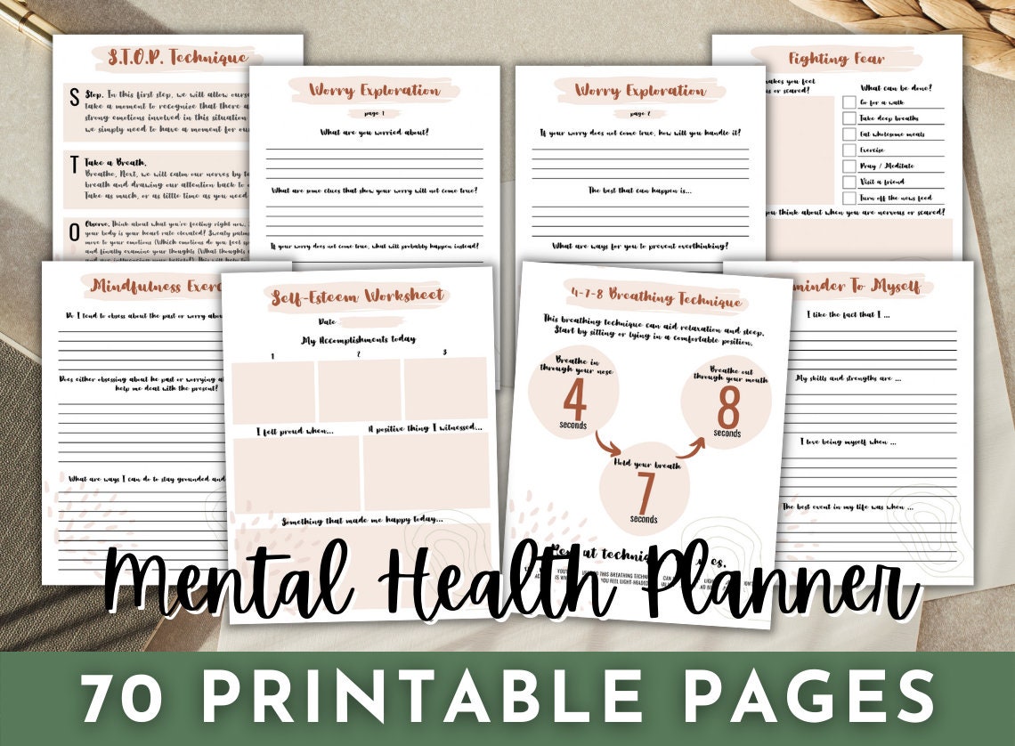 DBT Journal Mental Health Planner Depression Therapy - Etsy