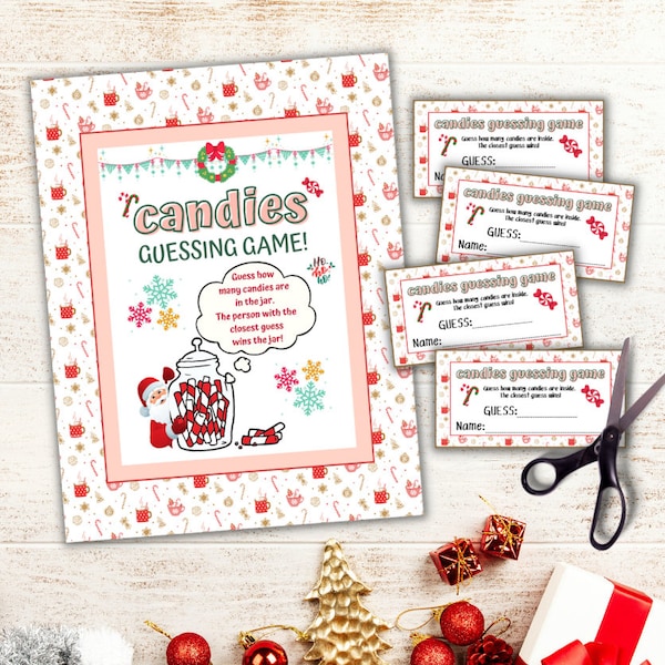 Christmas Guess How Many - Etsy