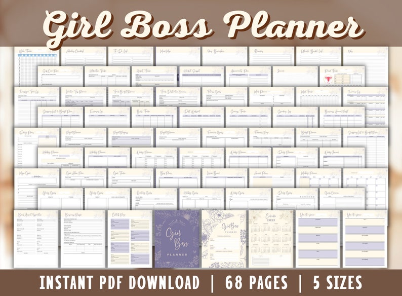 Girl Boss Planner Printable Small Business Planner Goals - Etsy