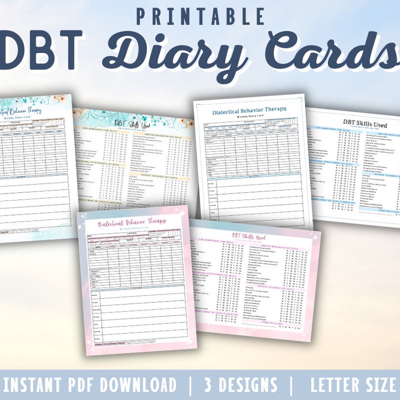 Dbt Diary Card - Etsy