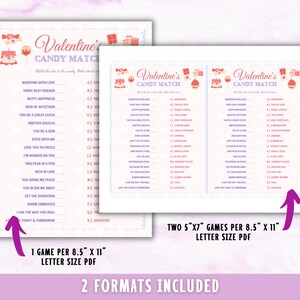 Valentine's Day Candy Match Game | Fun Valentine's Day Printable Games ...