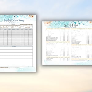 DBT Diary Cards Printable for Adults, Tracker, Reference, Dialectical ...