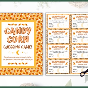 Candy Corn Guessing Game, Activity for Halloween, Thanksgiving and Fall ...