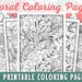 Printable Flower Coloring Pages for Adults & Teens, 15 Pages, Mandala ...