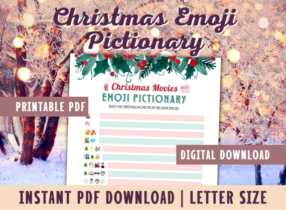 Christmas Emoji Pictionary Game Christmas Activities for - Etsy