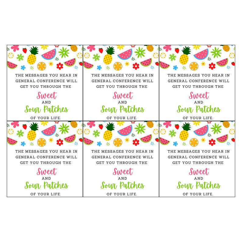 General Conference HANDOUT TAGS - Gift Tags - PRINTABLE - Instant ...