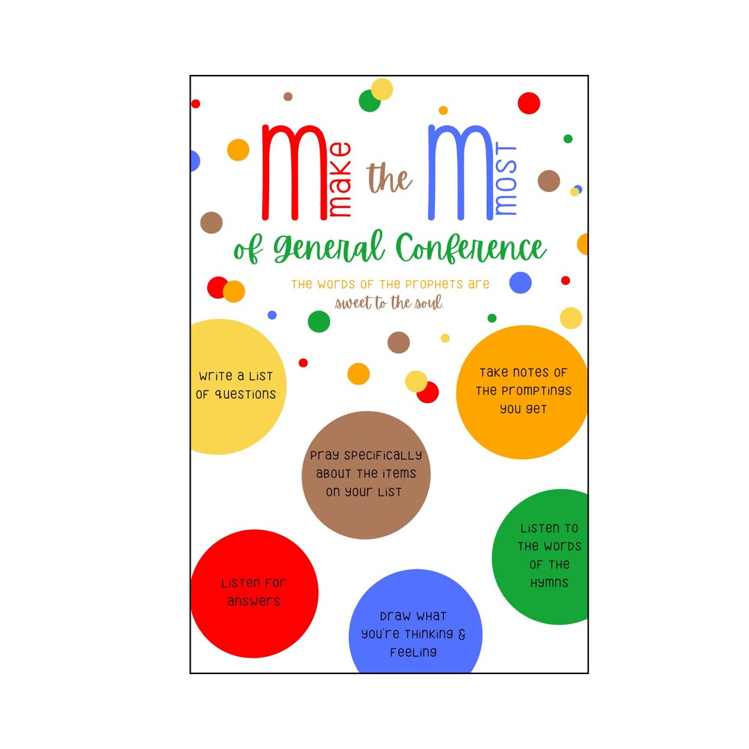 General Conference HANDOUT TAGS - Gift Tags - PRINTABLE - Instant ...