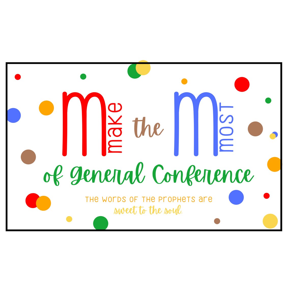 General Conference HANDOUT TAGS - Gift Tags - PRINTABLE - Instant ...