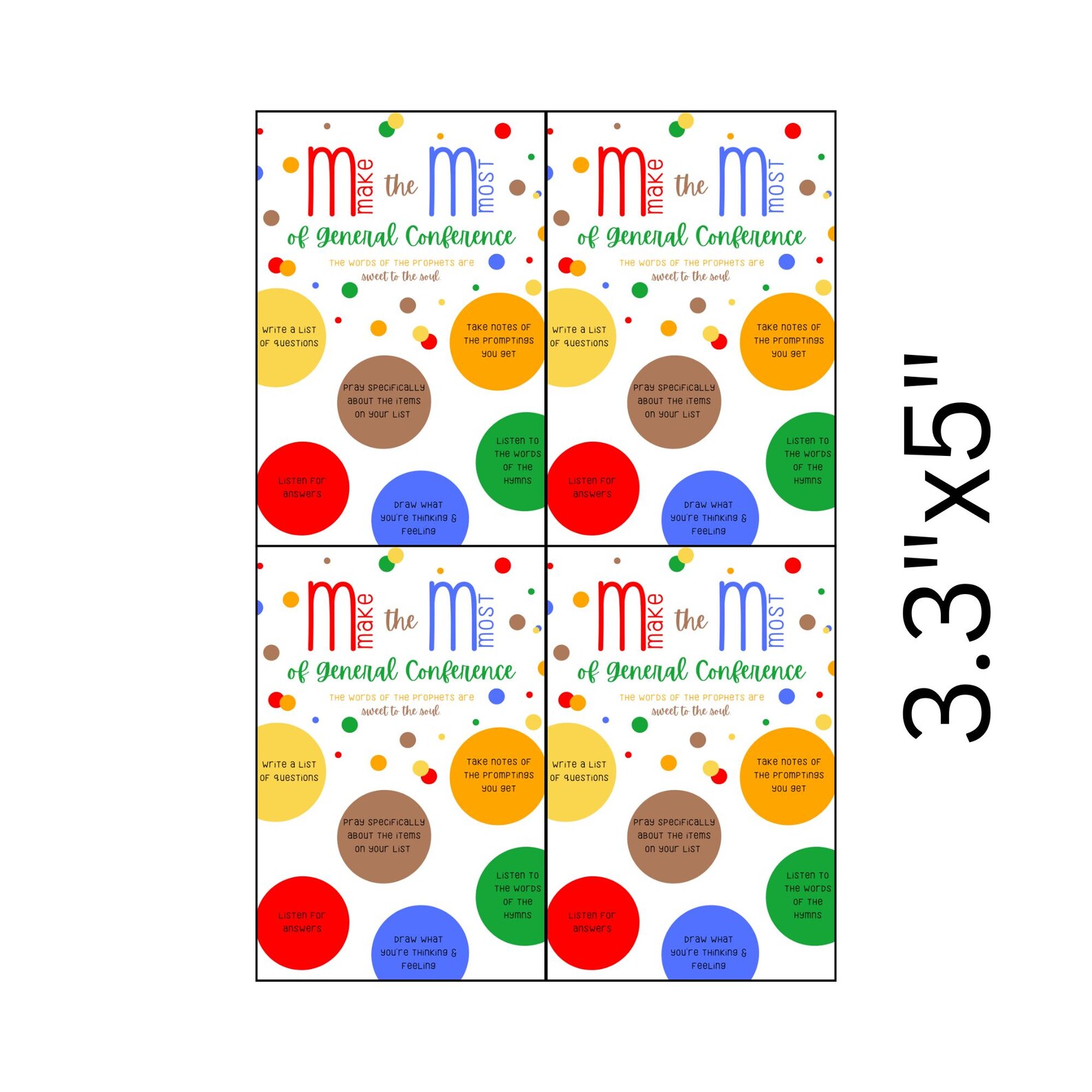 General Conference HANDOUT TAGS - Gift Tags - PRINTABLE - Instant ...