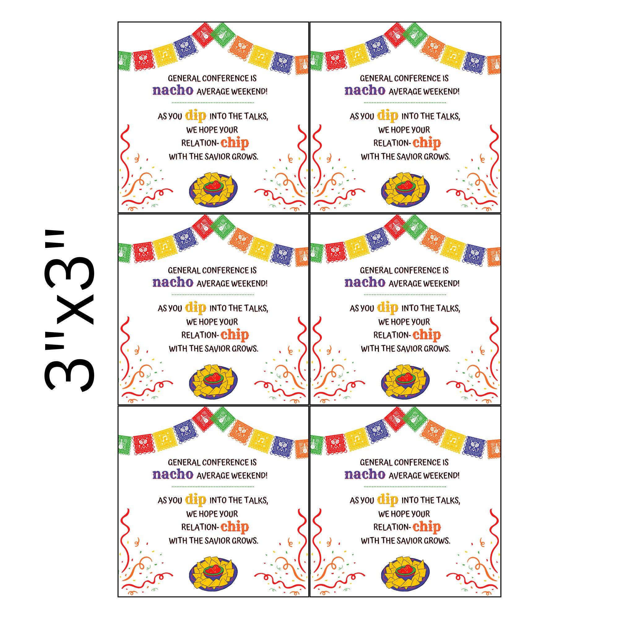 General Conference HANDOUT TAGS - Gift Tags - PRINTABLE - Instant ...