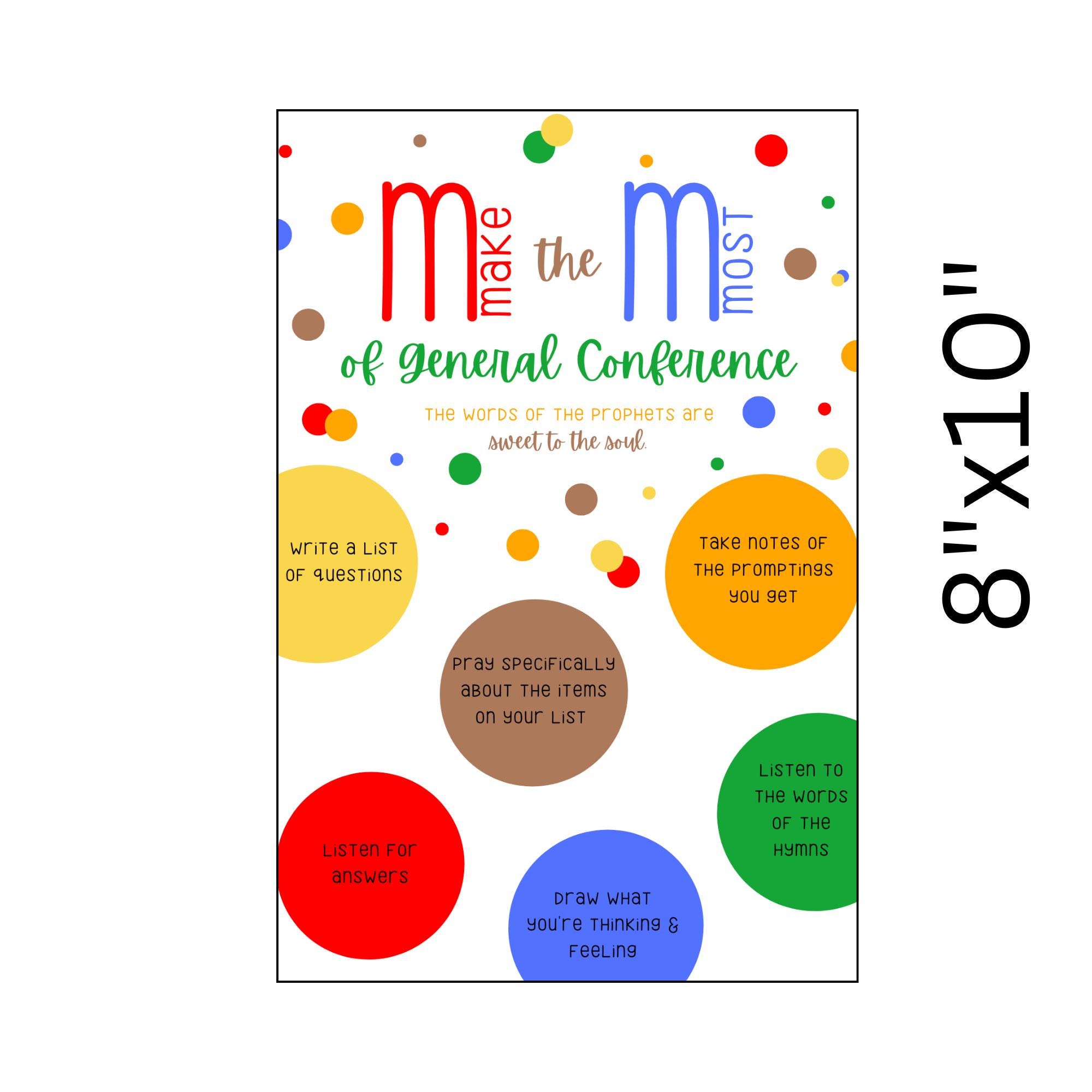 General Conference HANDOUT TAGS - Gift Tags - PRINTABLE - Instant ...
