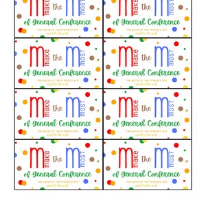 General Conference HANDOUT TAGS - Gift Tags - PRINTABLE - Instant ...