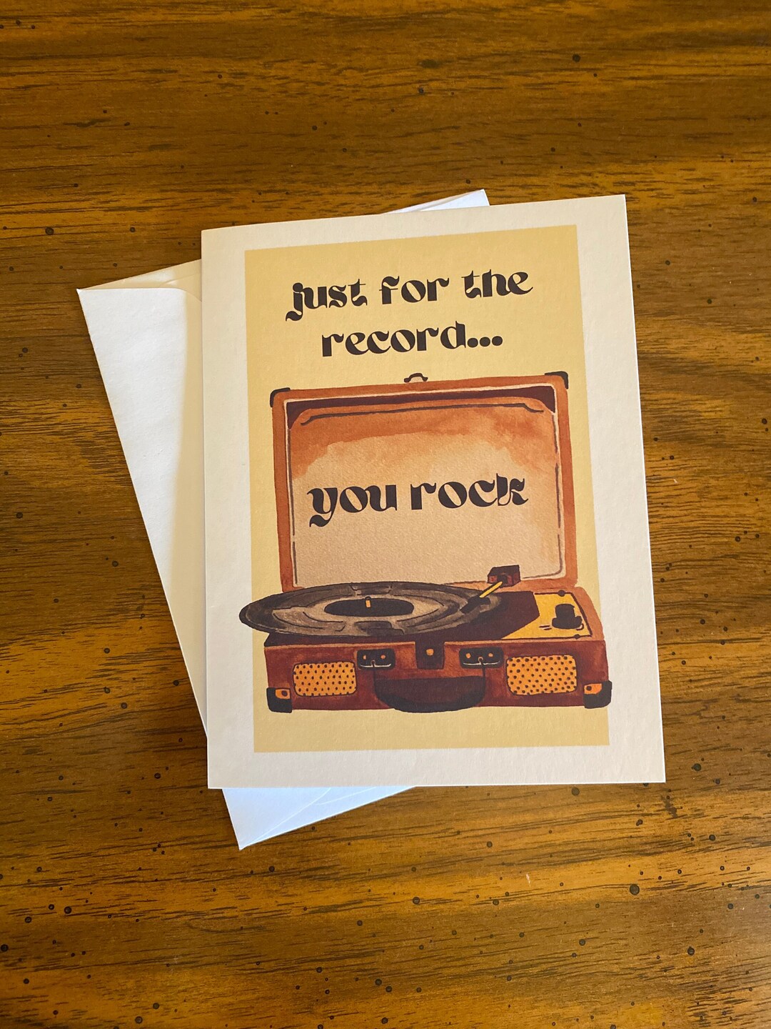 Just for the Record You Rock | Record Player | Groovy Greeting Cards ...