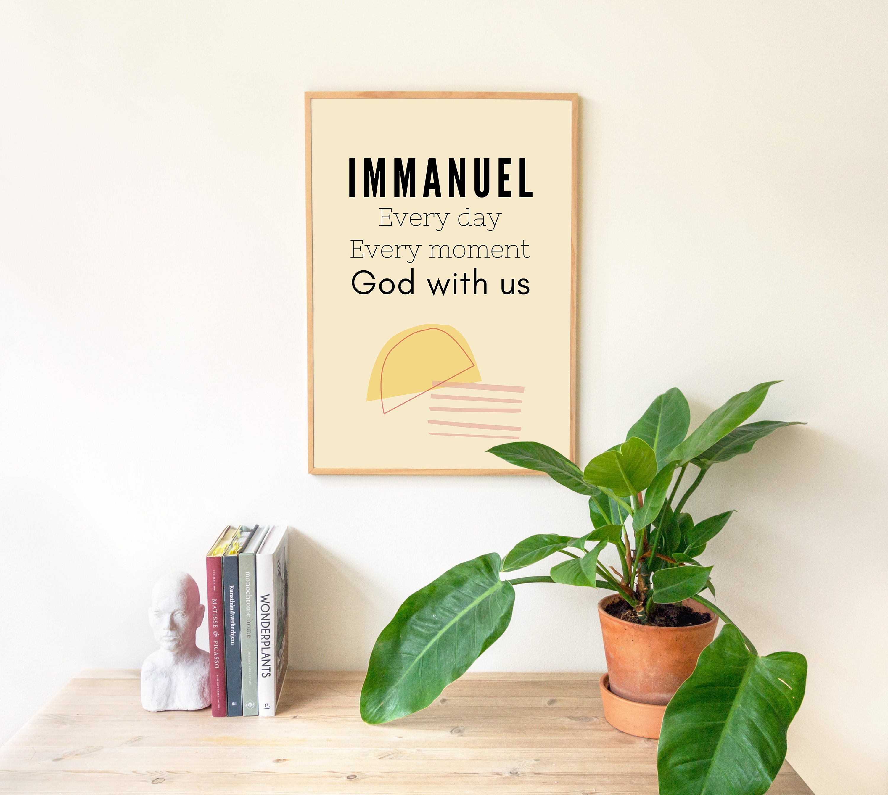 Immanuel Wall Art, Impresión digital cristiana, Dios con nosotros ...