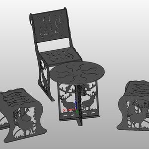 Table and Chair Dxf - Etsy UK