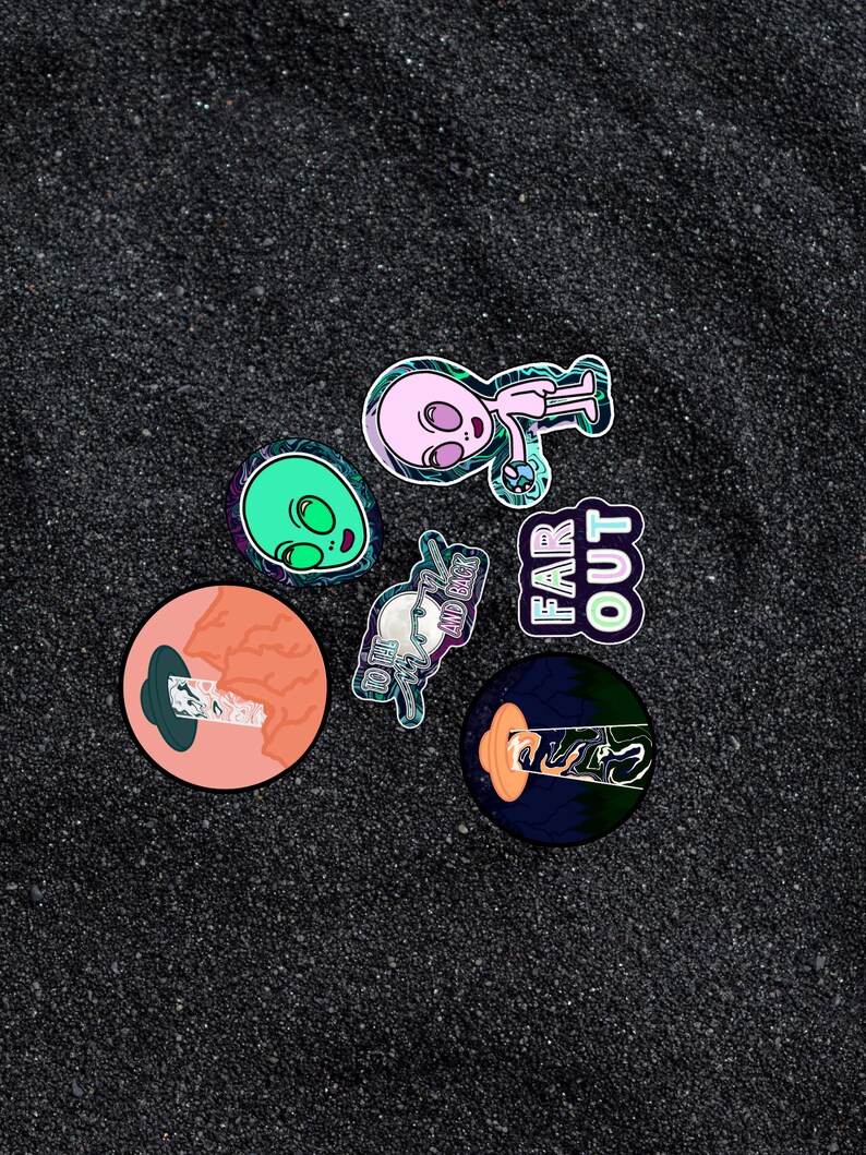 Alien UFO Sticker Pack Digital Download - Etsy