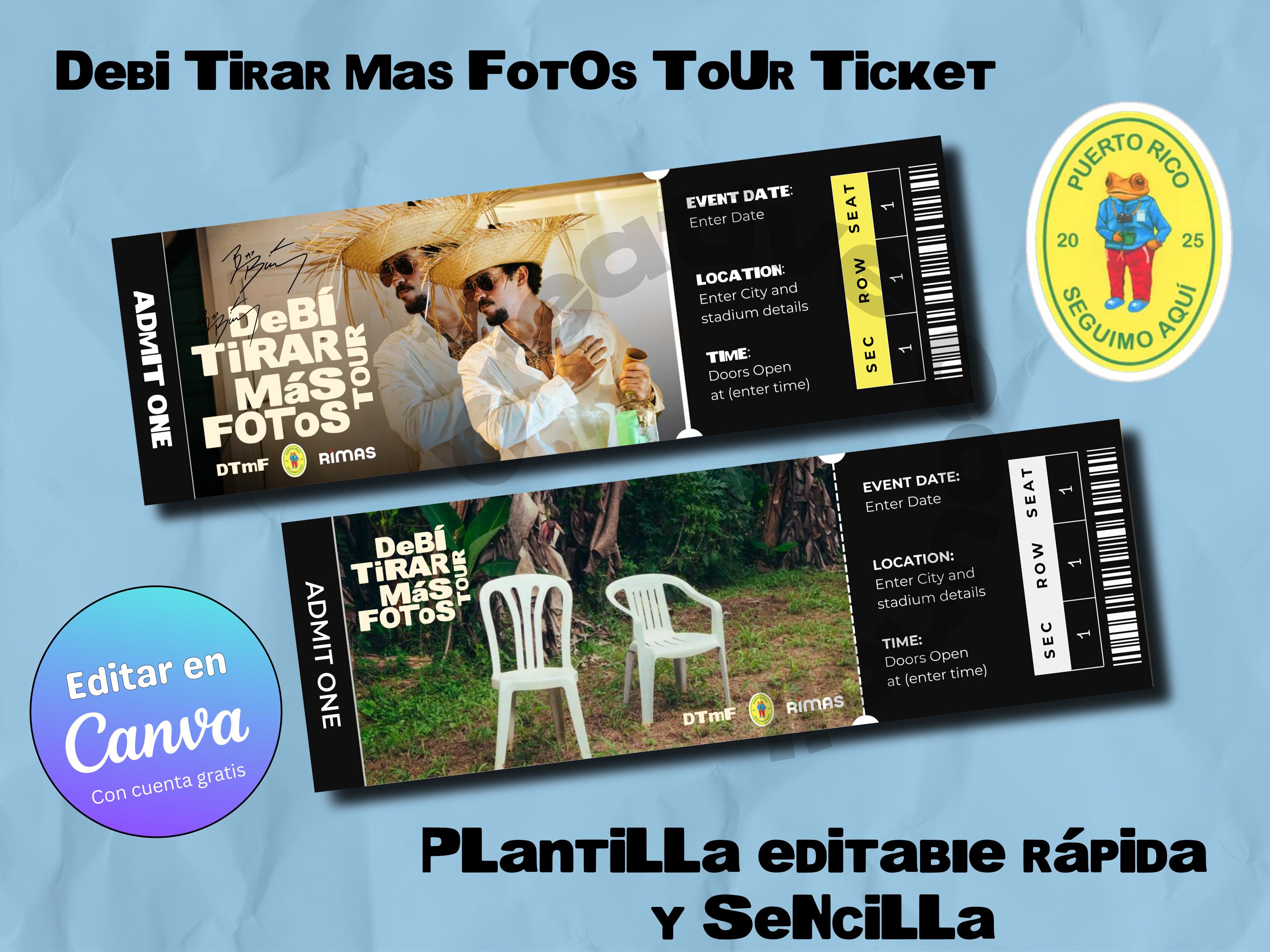 Bad Bunny DebÍ Tirar MáS Fotos Tour, Instant Download, Downloadable ...