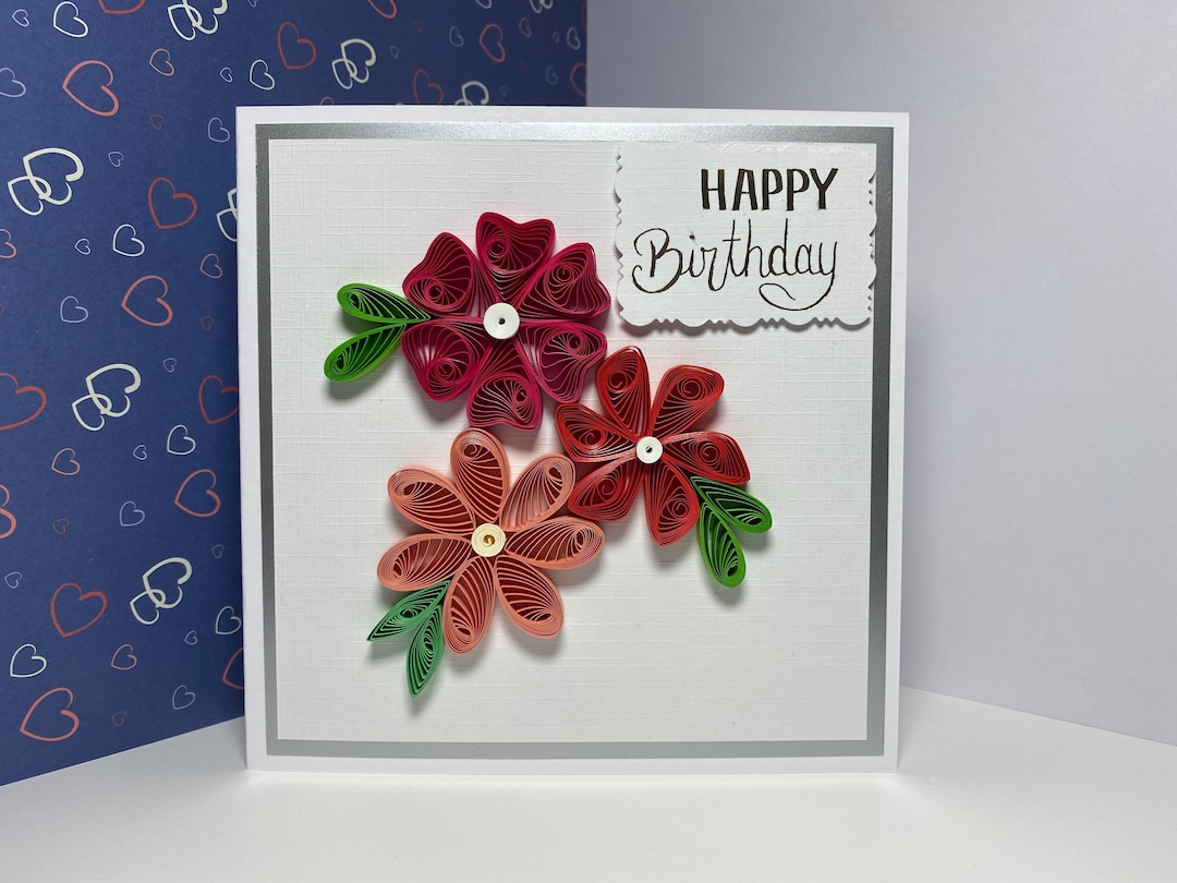 Beautiful Handmade Quilling Flower Card, Greeting Card, Quilling Card ...
