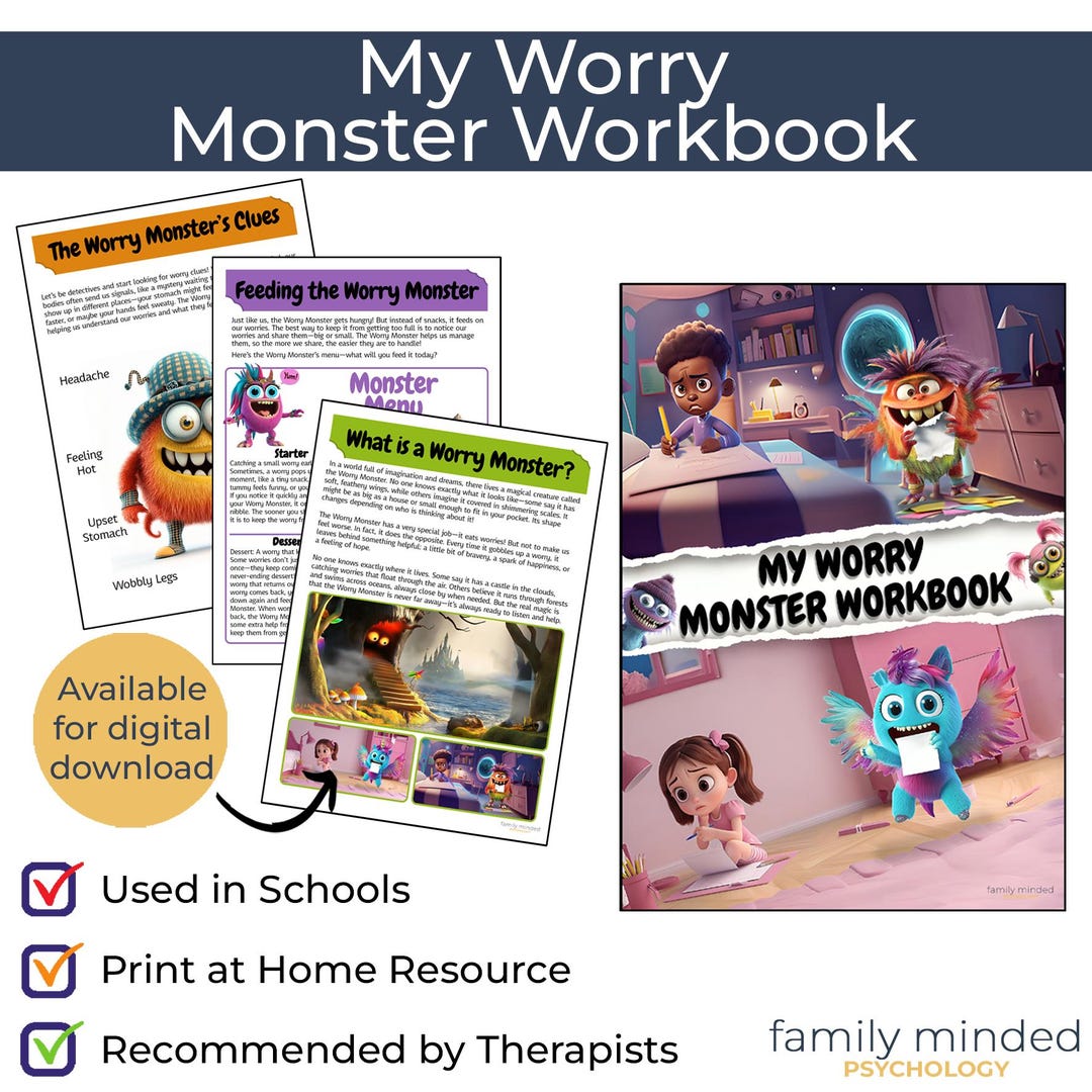 Worry Monster Workbook | Children's Anxiety & Emotional Wellbeing ...