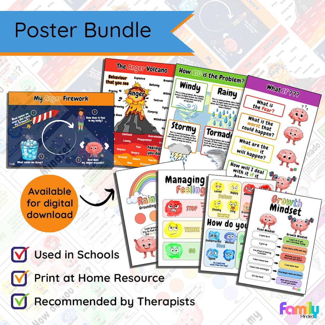 Childrens Calm Corner Posters, School Counsellor Resources, Mental ...