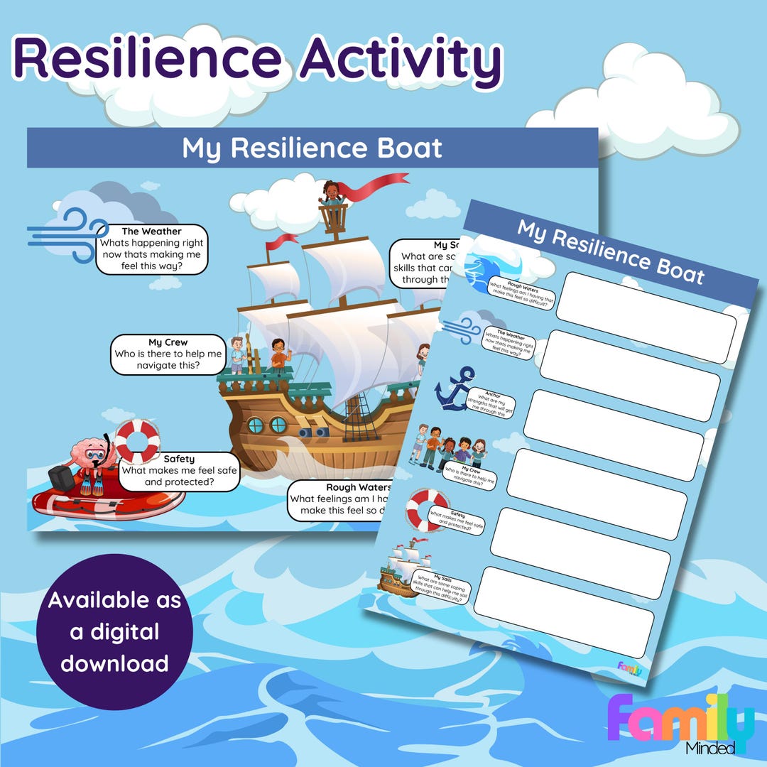 Kids Resilience Boat, Regulation, School Counsellor Resources ...