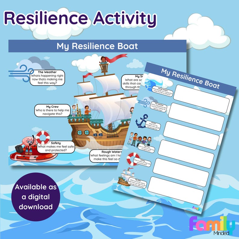 Kids Resilience Boat, Regulation, School Counsellor Resources ...