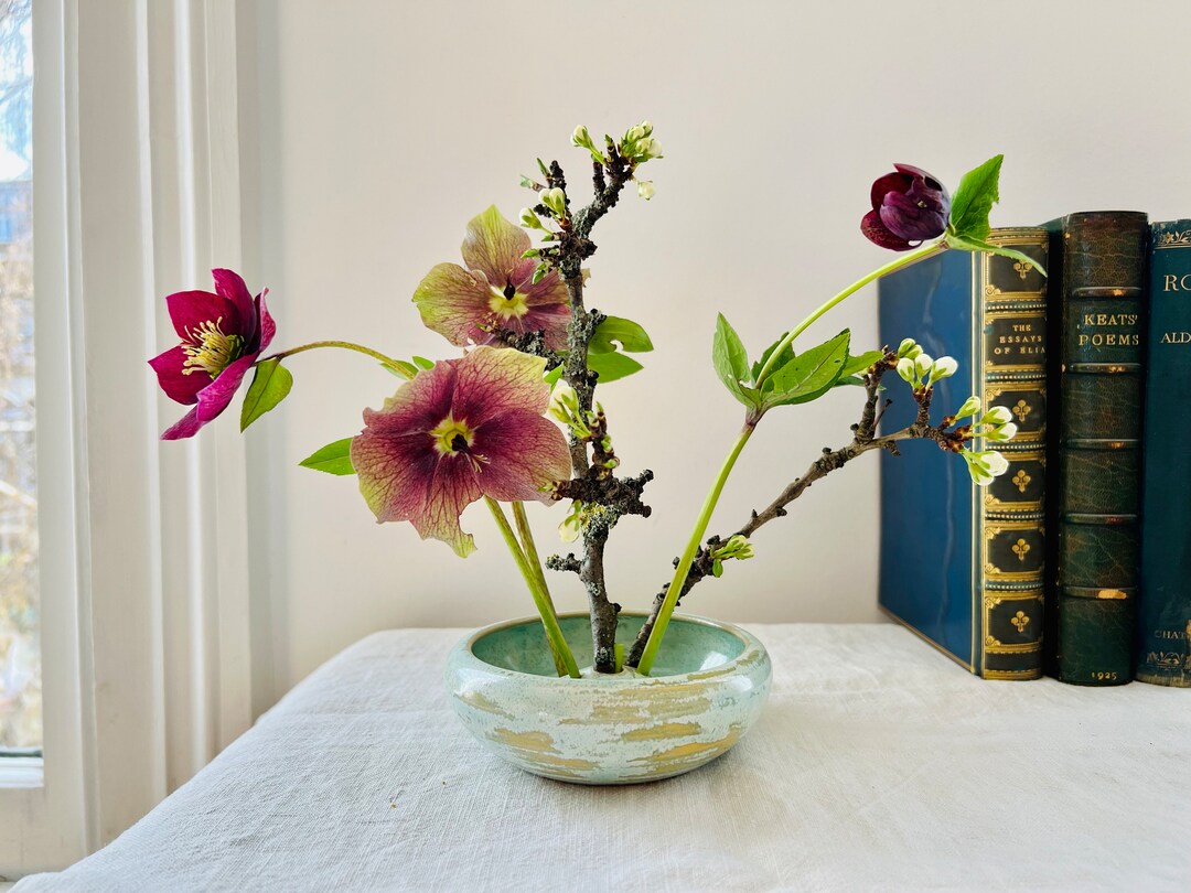 Flower Bowl- Kenzan/flower Holder/ikebana/flower Arrangement/flower ...