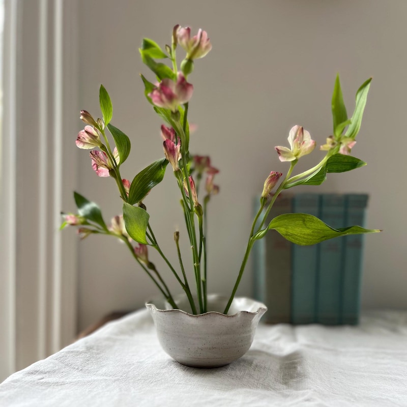 Flower Frog Bowl Vase - Etsy UK