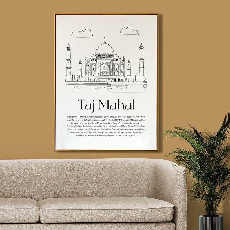 Taj Mahal India Art Print Taj Mahal Printable Wall Art - Etsy