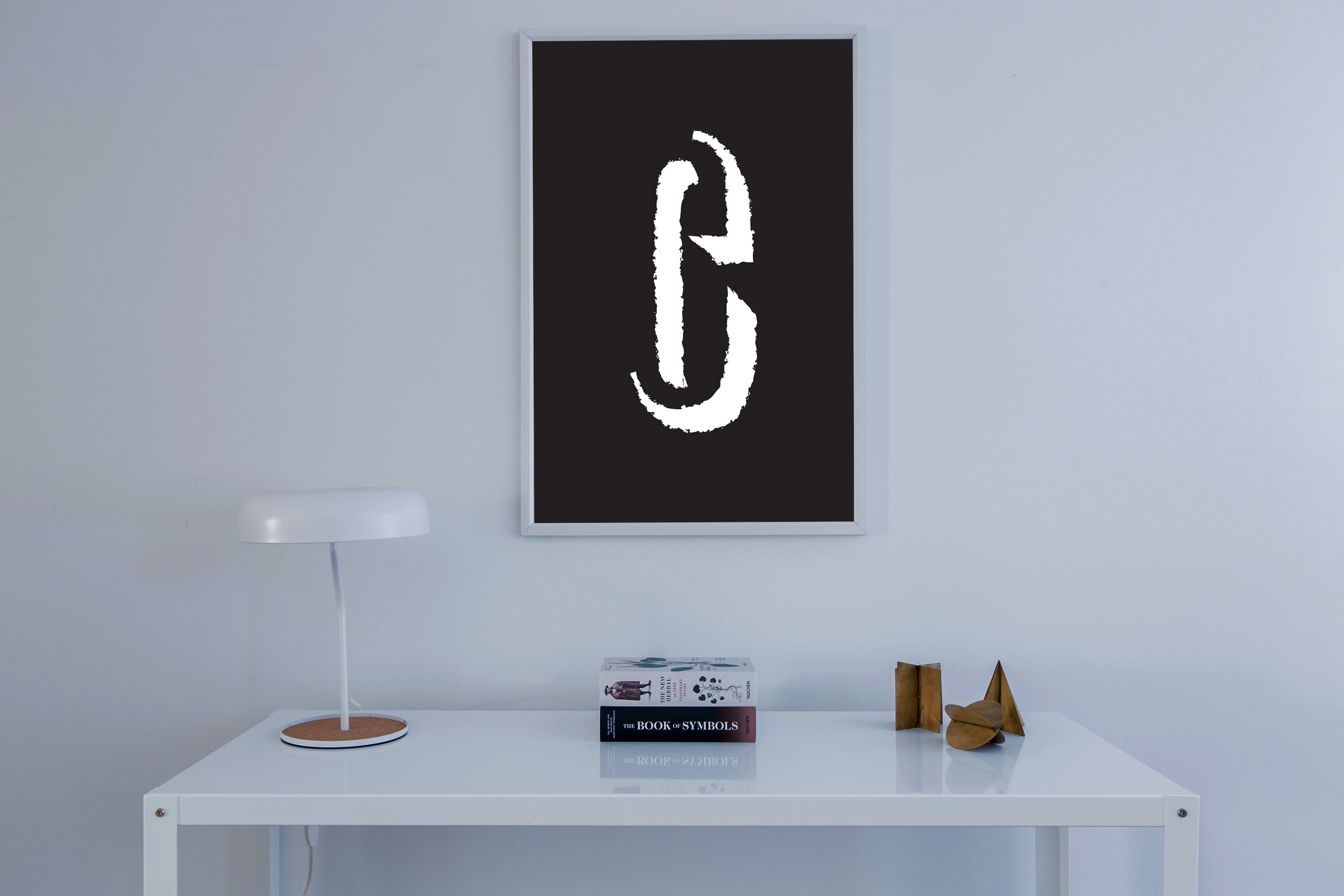 Letter C Art Print, Capital Letter Wall Art, Monogram Poster, Letter C ...