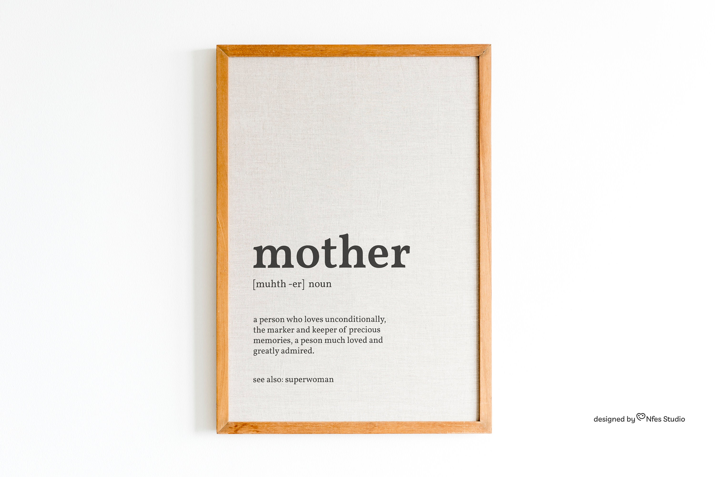Mother and Mom Definition Print, Printable Art, Mom Print, Minimalist ...