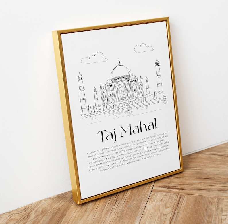 Taj Mahal India Art Print Taj Mahal Printable Wall Art - Etsy