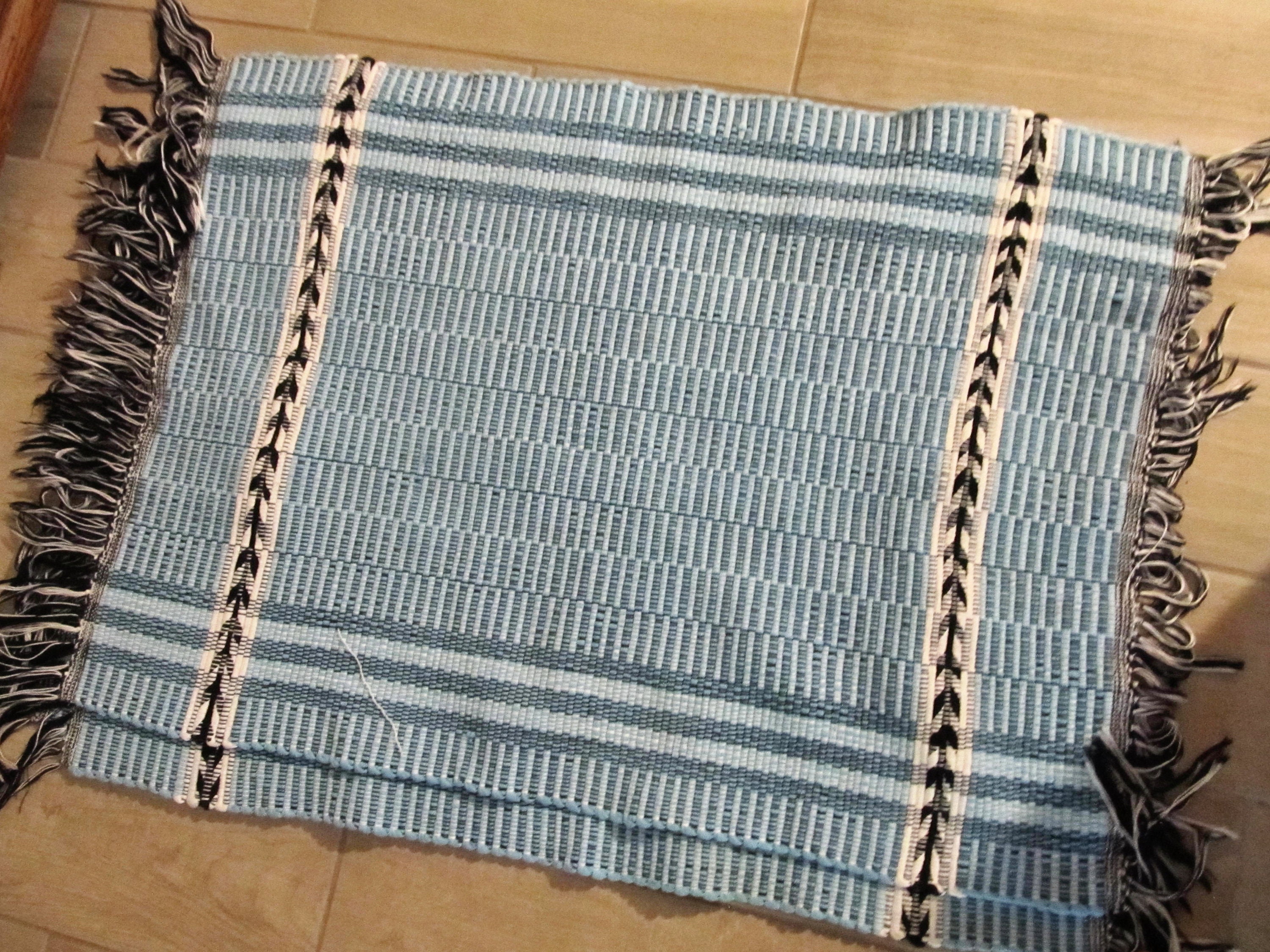 NEW Amish Hand Made Rag Rug Throw Rug Shades of Blue Black CHOICE - Etsy