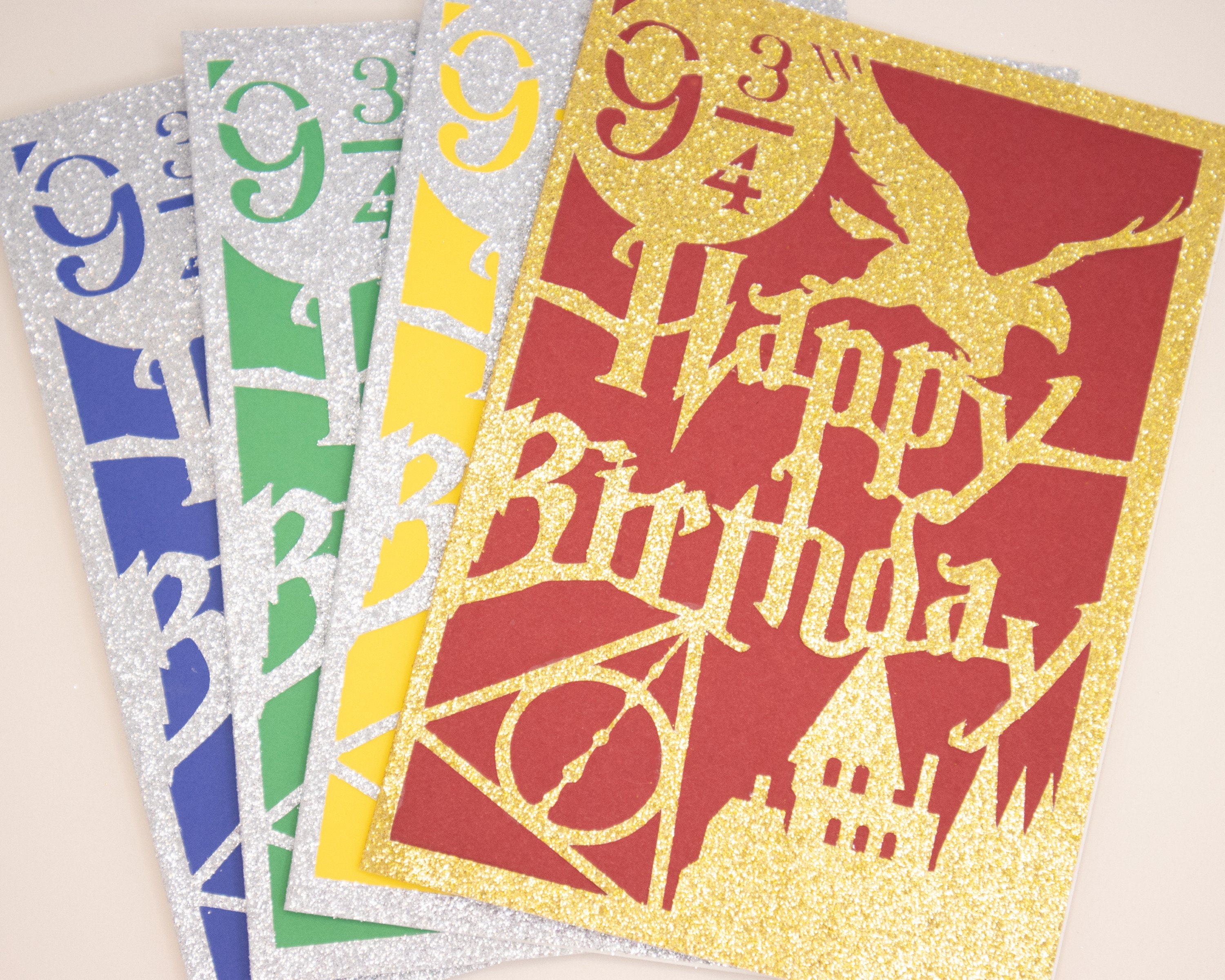 Harry Potter Birthday Card, Handmade Unique Birthday Cut Out Card - Etsy