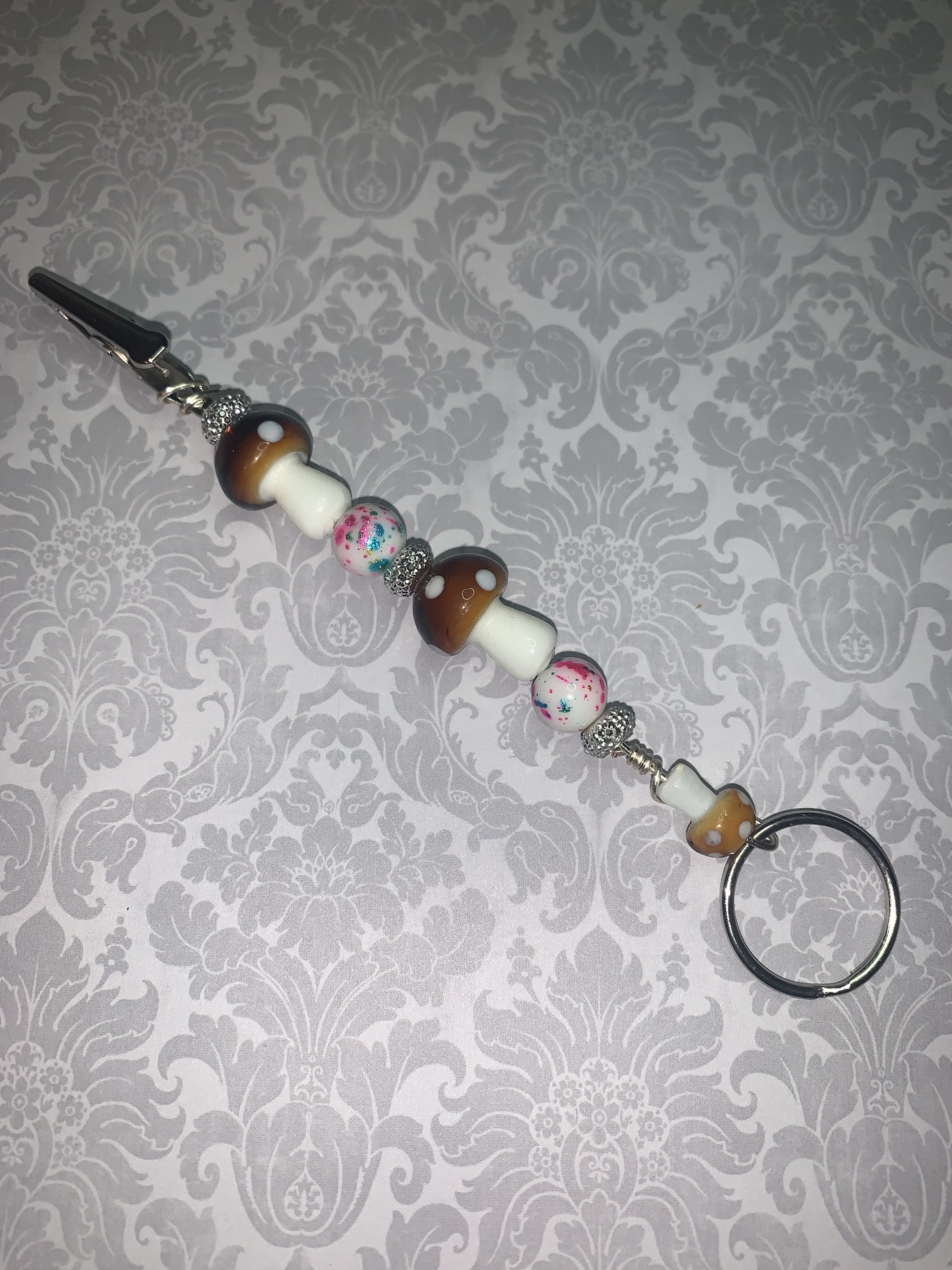 Custom Pick Your Own Beaded Keychain Clip, ATM Card Clip, Beaded Wand ...