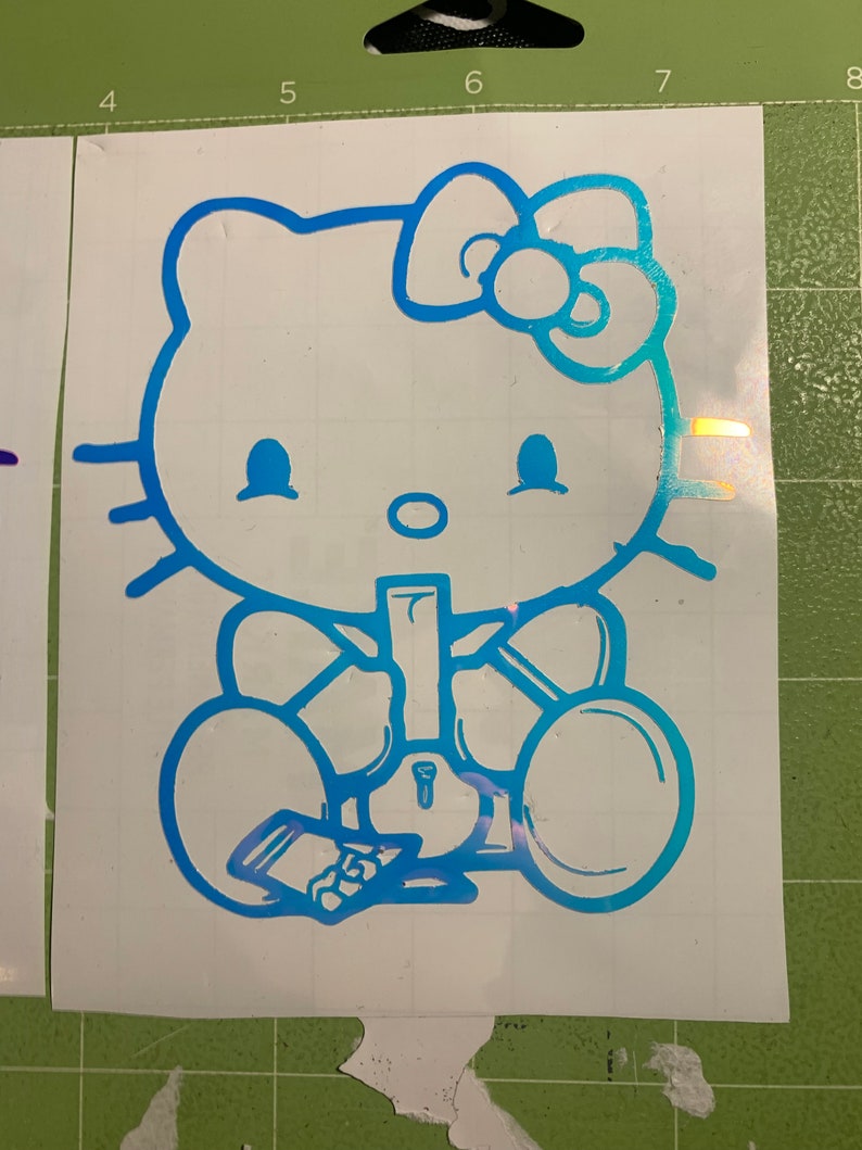 Hello Kitty Decal Cute Decal Car Window Smoke Holographic Weatherproof ...