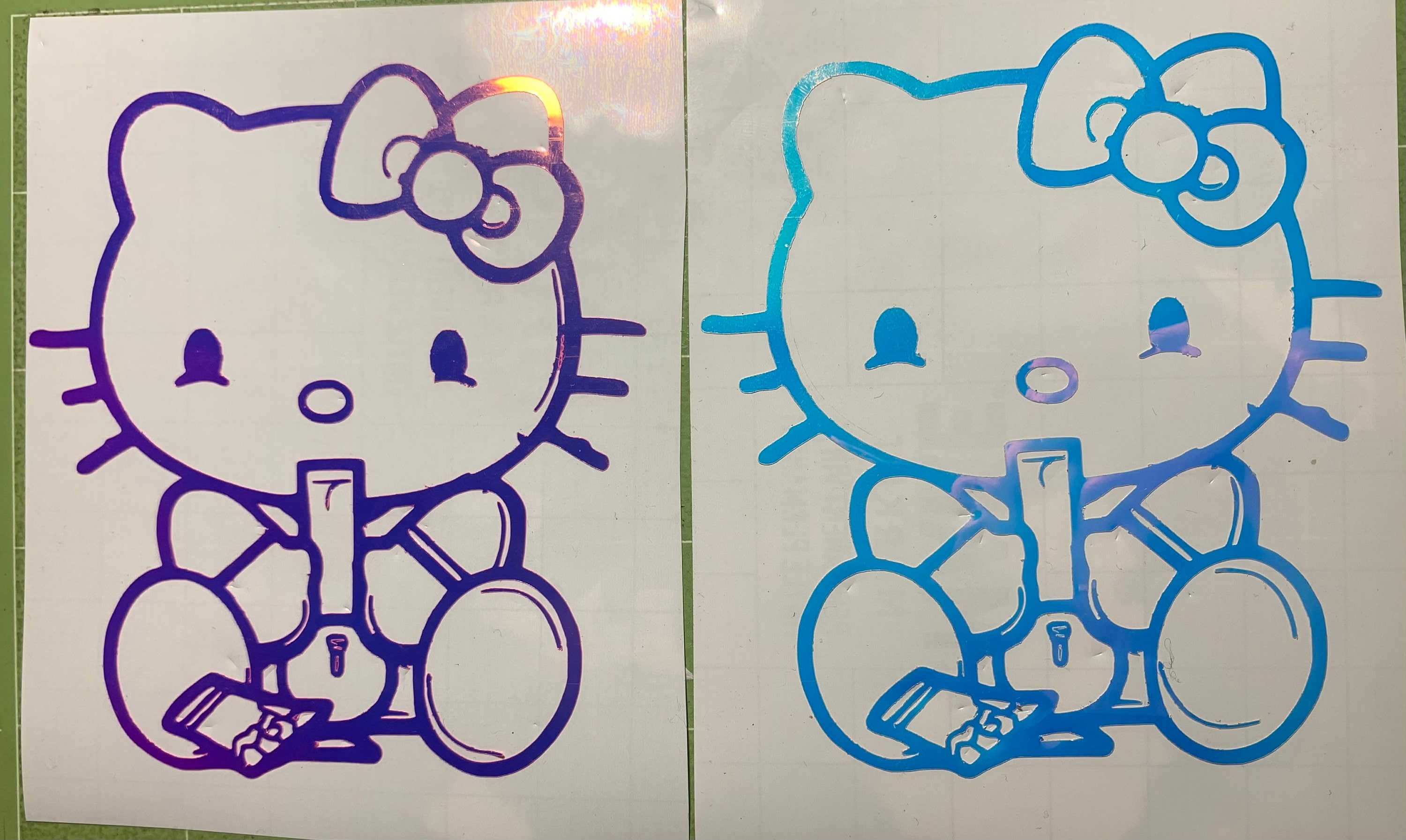 Hello Kitty Decal Cute Decal Car Window Smoke Holographic Weatherproof ...