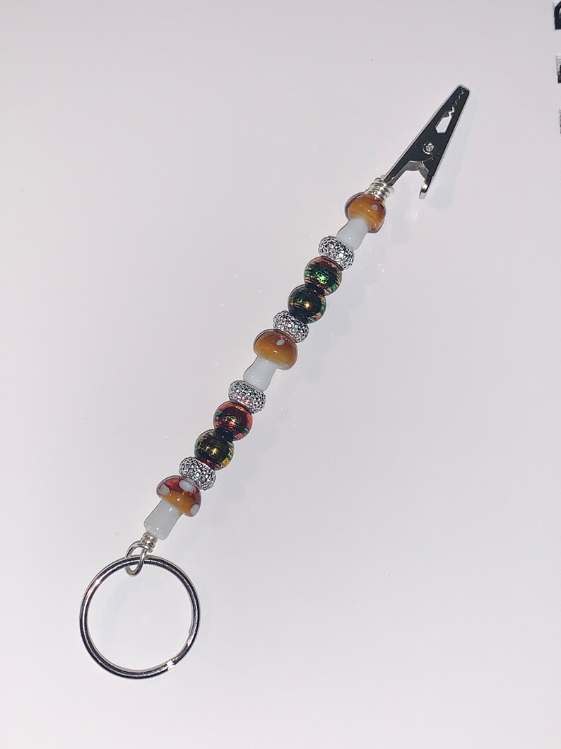 Custom Pick Your Own Beaded Keychain Clip, ATM Card Clip, Beaded Wand ...