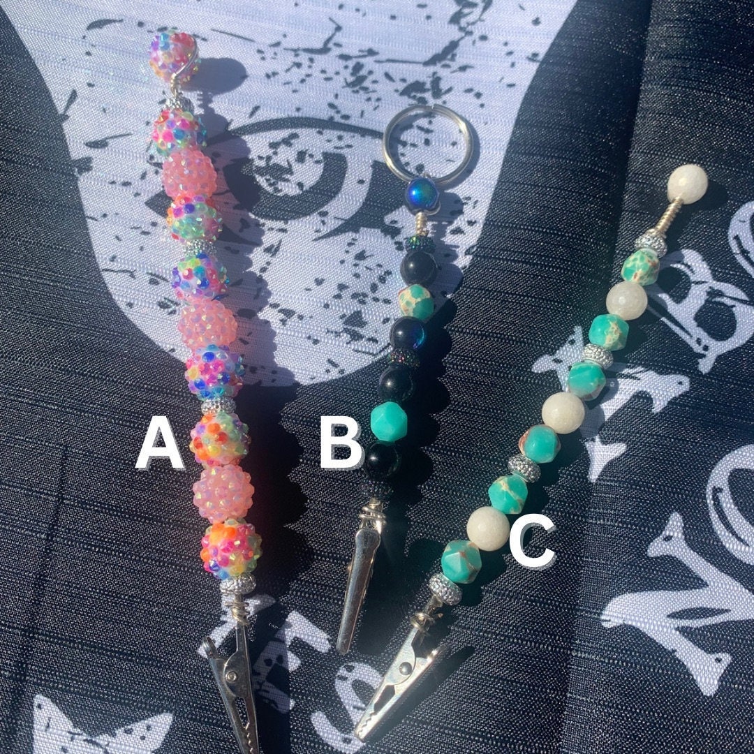 Beaded ATM Card Clip | Credit Card Grabber Wand or Keychain - Etsy