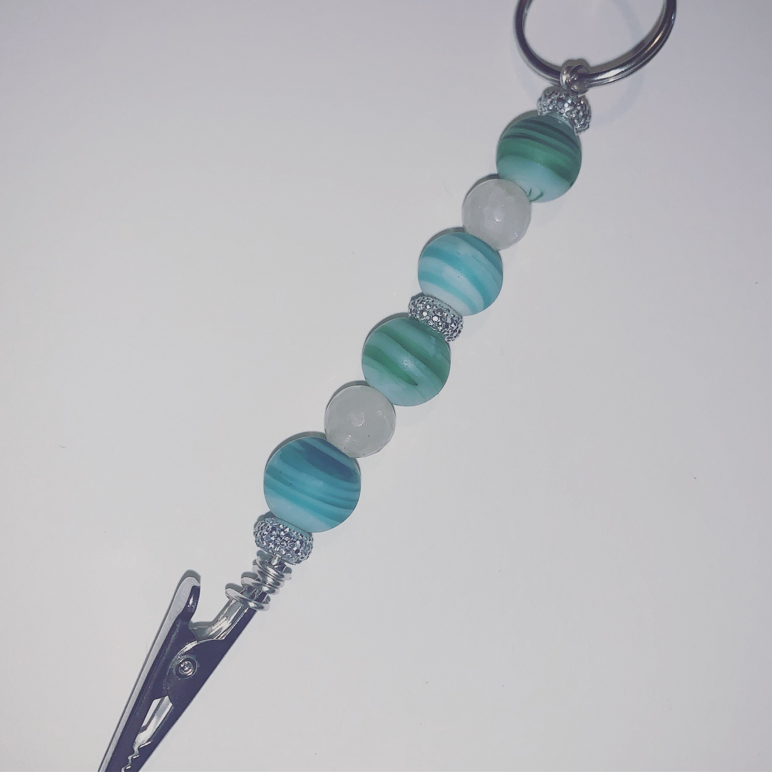 Custom Pick Your Own Beaded Keychain Clip, ATM Card Clip, Beaded Wand ...